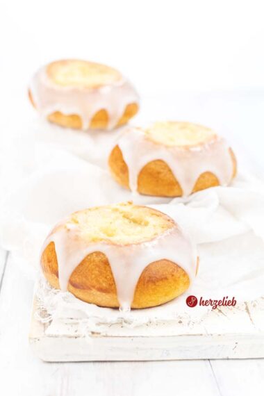 Puddingteilchen Rezept- Hefeteig und selbstgekochter Pudding