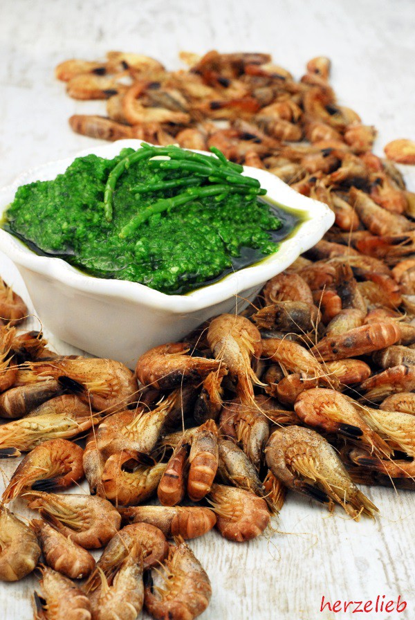 Queller-Pesto und ein Küstenessen - herzelieb