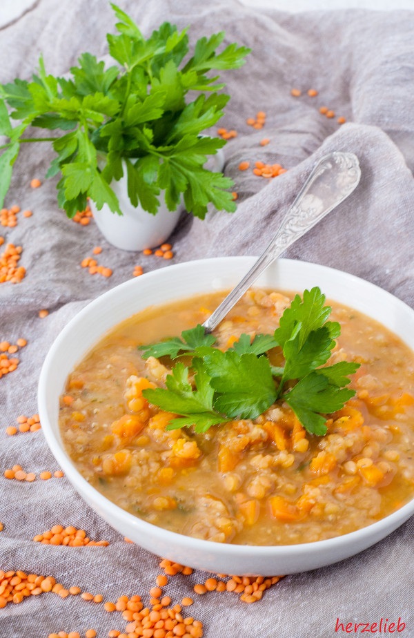 Wunderschne Rote Linsensuppe Mit Gemse Bilder